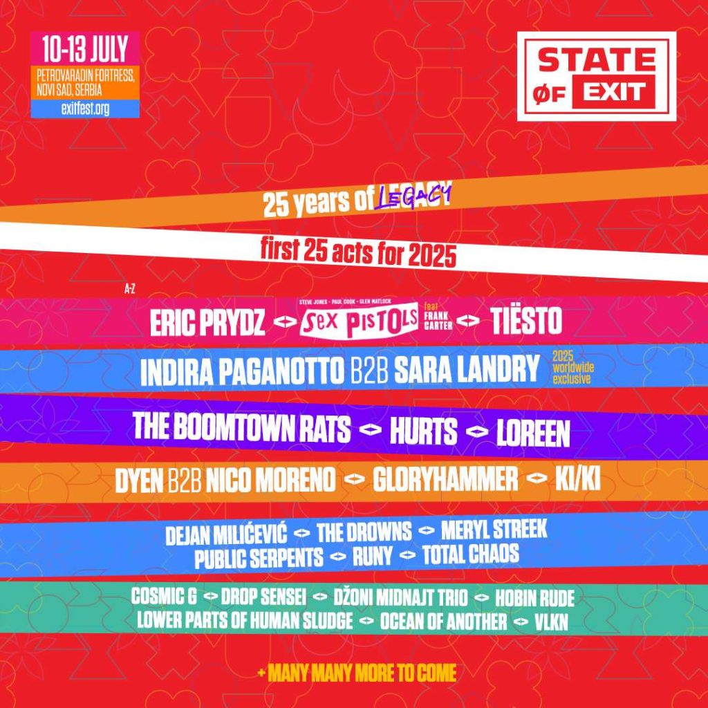EXIT Festival 2025 - 10-13. jul - Novi Sad, Srbija, #EXIT2025