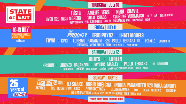 EXIT Festival 2025 - 10-13 July - Novi Sad, Serbia, #EXIT2025