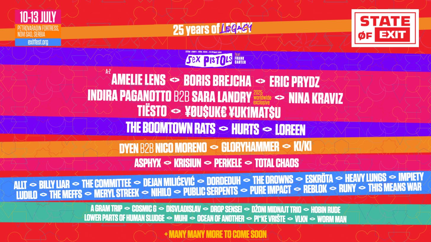 EXIT Festival 2025 - 10-13 July - Novi Sad, Serbia, #EXIT2025